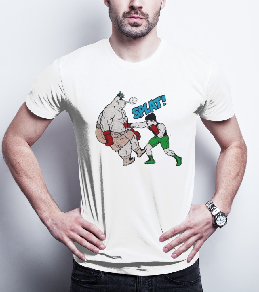 Punch-Out Splat 1989 Nintendo Of America Inc Boxing Match With Little Mac And Opponent T-Shirt