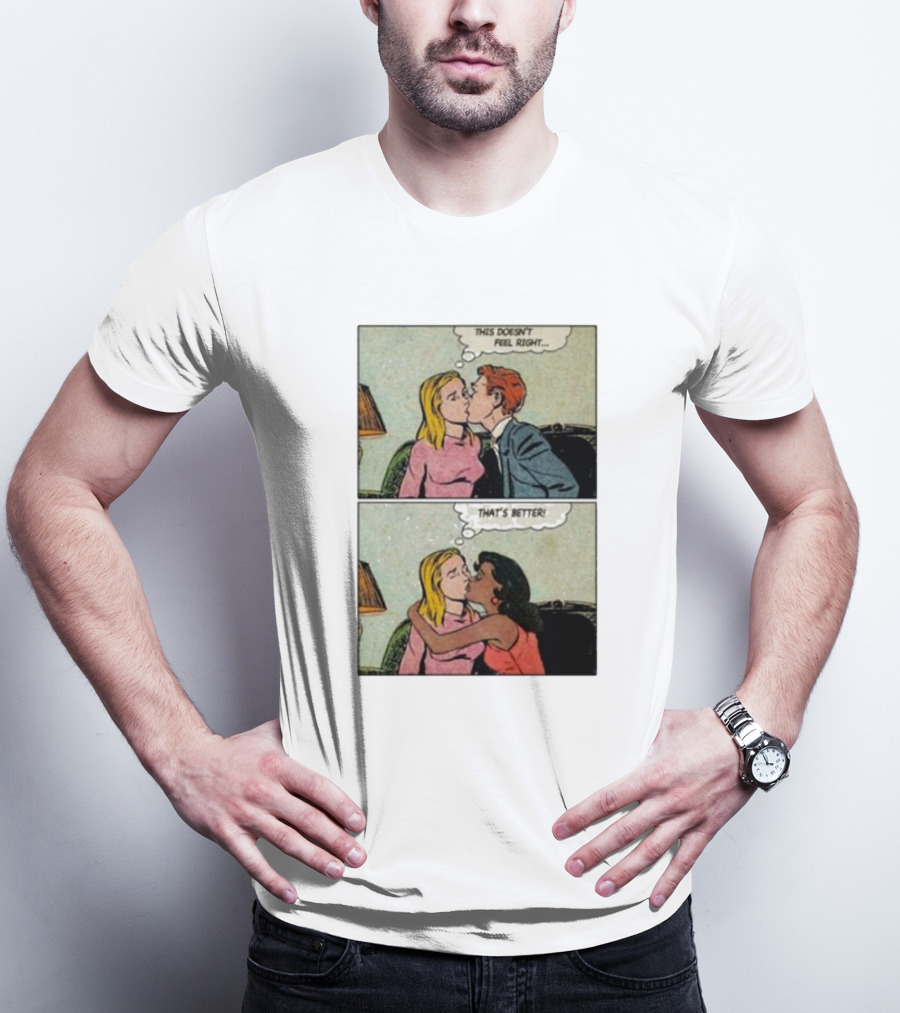 This Doesn’t Feel Right That’s Better Comic Panel With Thought Bubbles T-Shirt