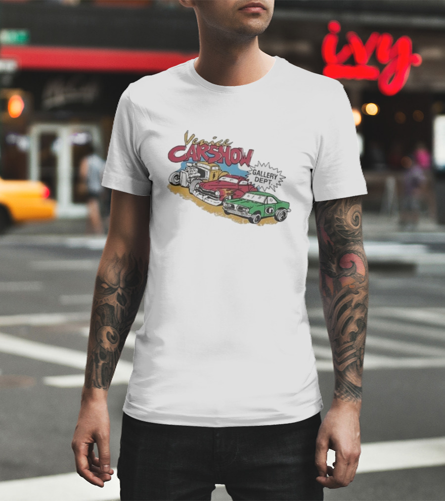 Venice Car Show Gallery Dept Vintage Cars Racing T-Shirt