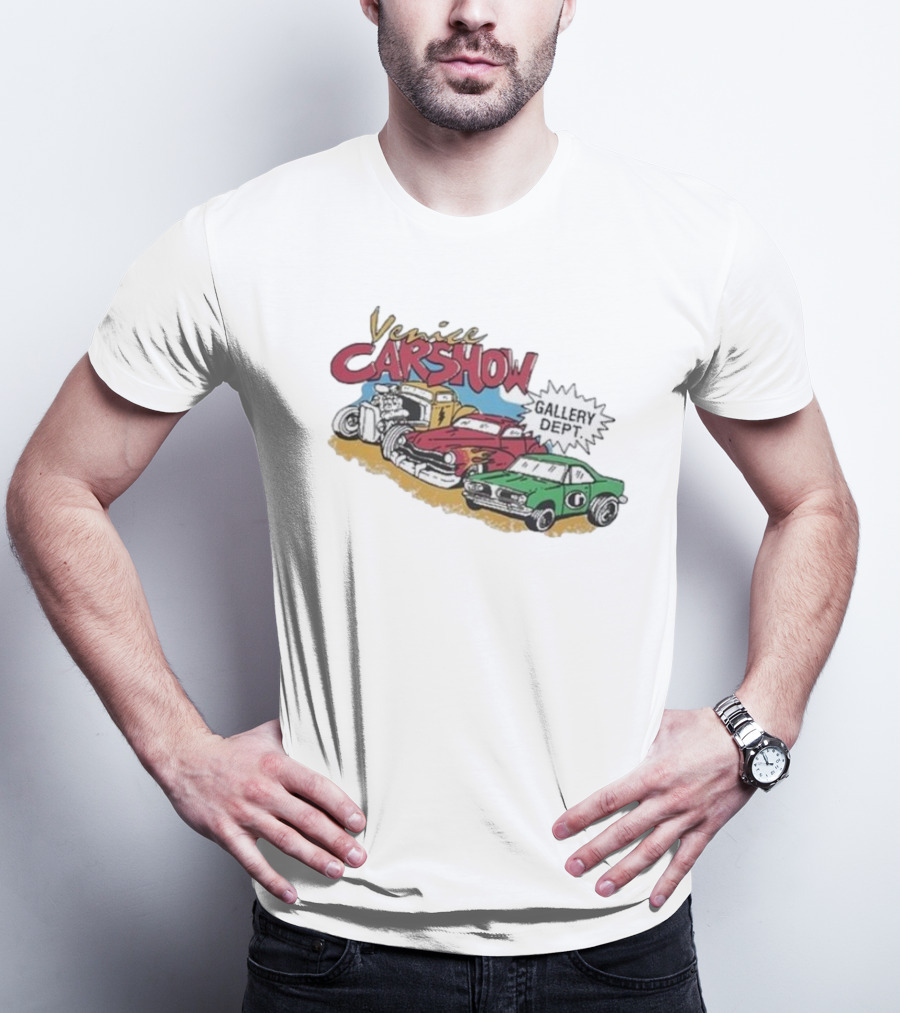Venice Car Show Gallery Dept Vintage Cars Racing T-Shirt