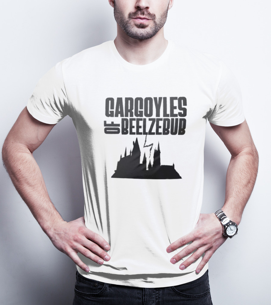 Gargoyles Of Beelzebub Castle Dark Silhouette Mystery T-Shirt