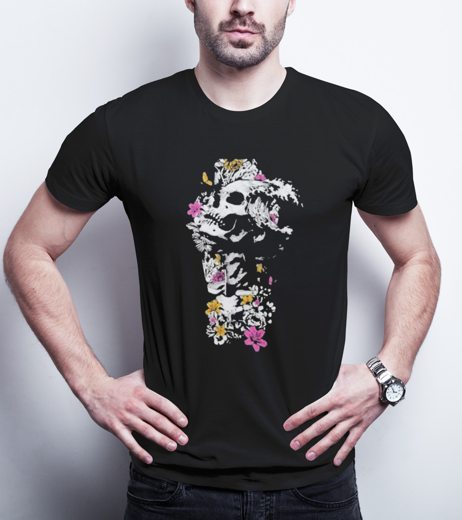 Sullivan King Skull Wave Floral Fusion T-Shirt