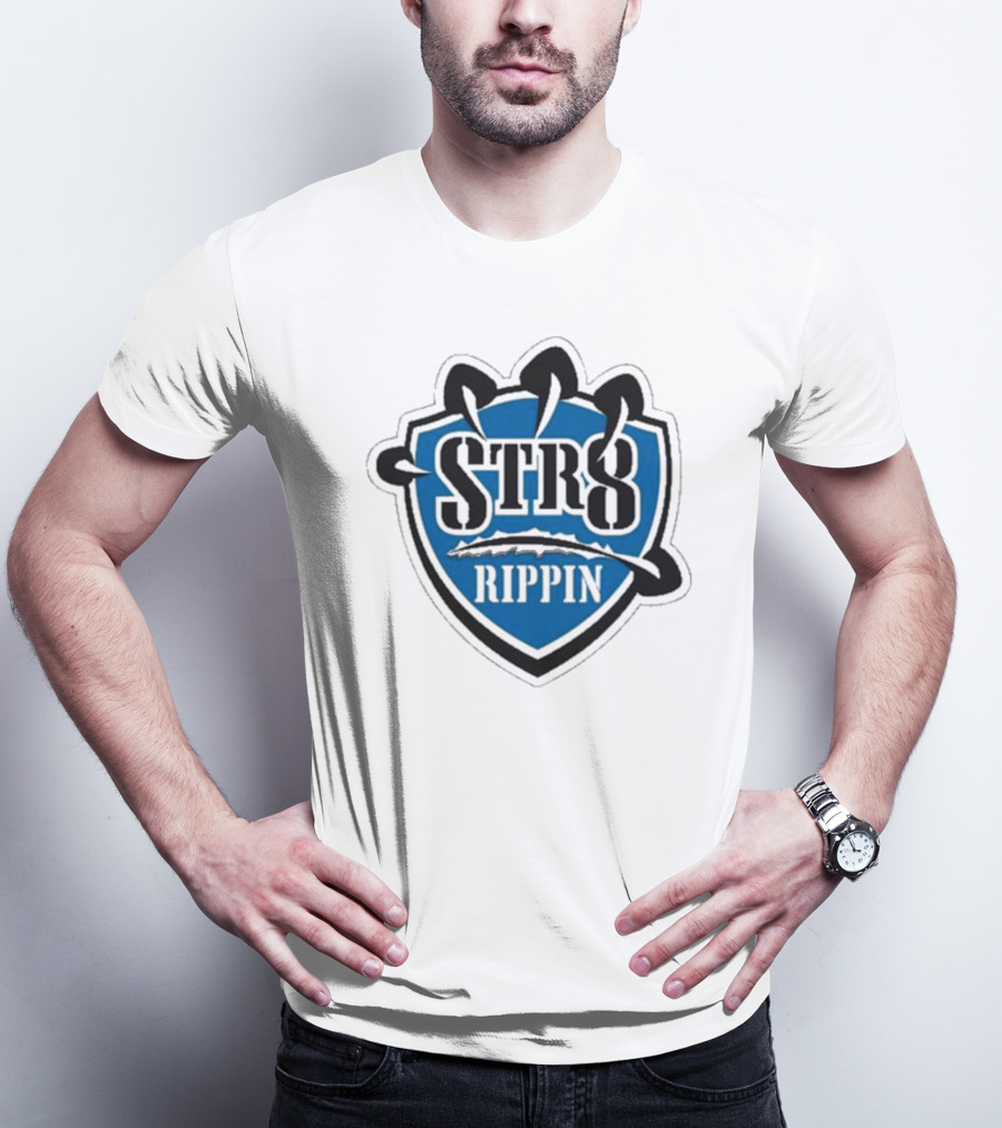 Jake Lucky STR8 Rippin Gaming Esports Team Badge T-Shirt