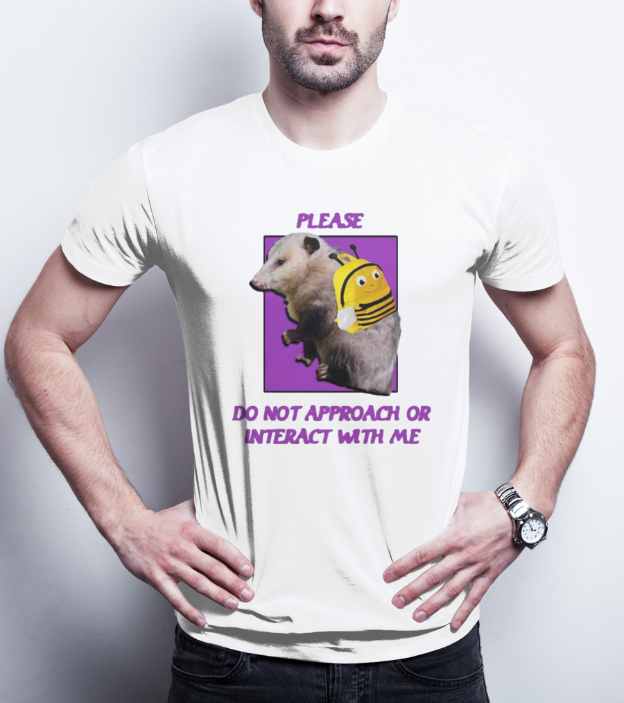 Possumcore Please Do Not Approach Or Interact With Me Bee Backpack T-Shirt