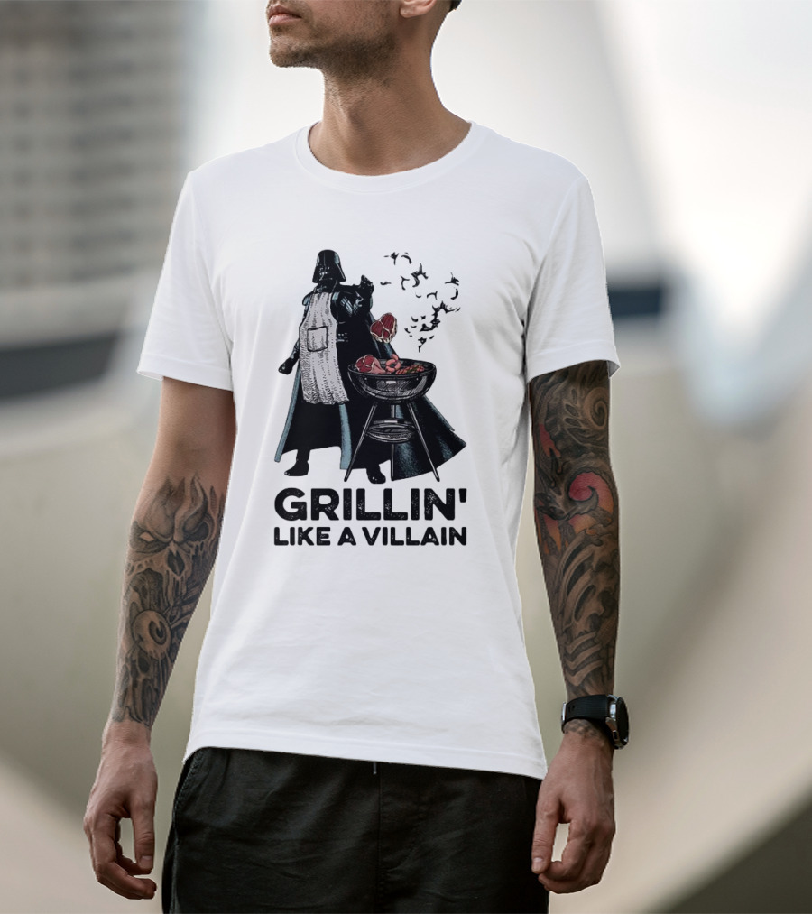 Star Wars Grillin' Like A Villain Darth Vader BBQ Scene T-Shirt