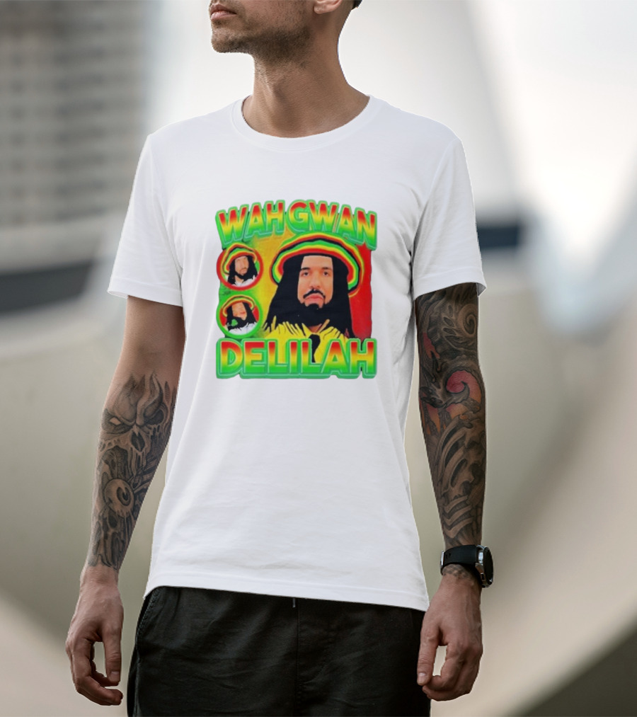 Wah Gwan Delilah Rasta Colors Drake T-Shirt