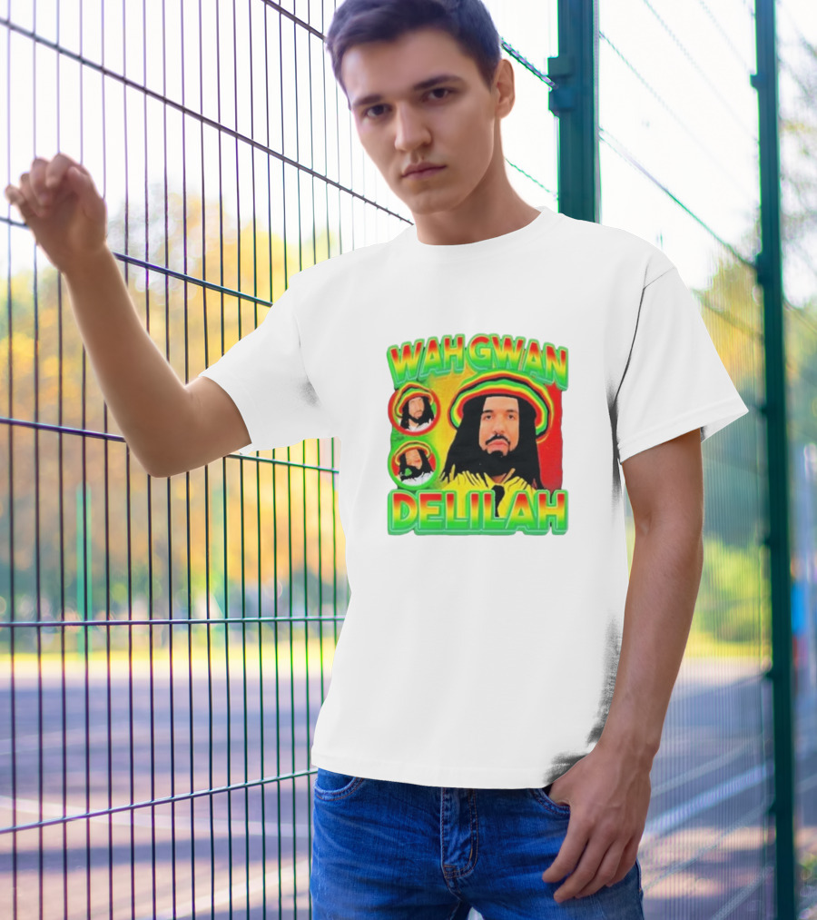 Wah Gwan Delilah Rasta Colors Drake T-Shirt
