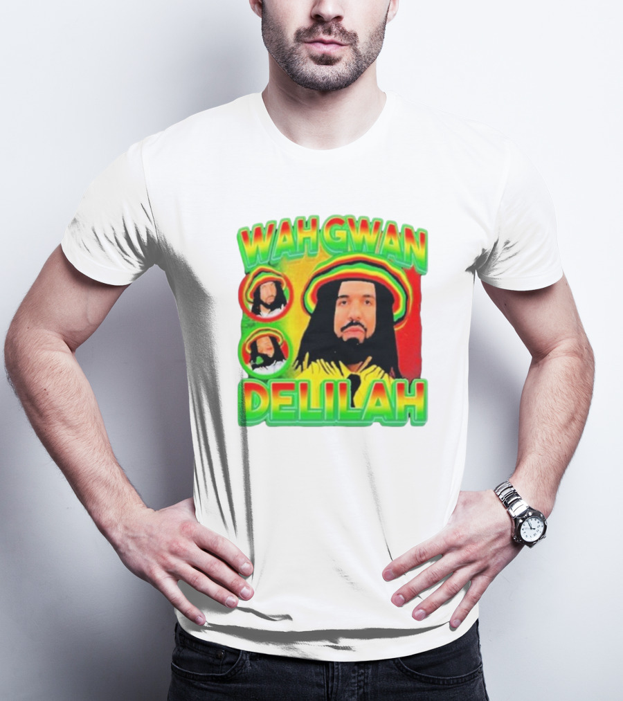 Wah Gwan Delilah Rasta Colors Drake T-Shirt