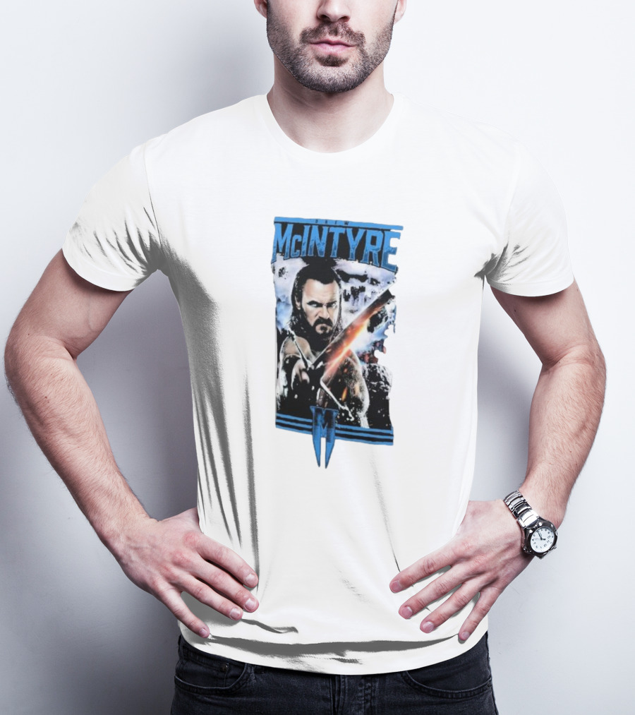 Drew McIntyre Clash Warrior With Sword And Determined Gaze T-Shirt
