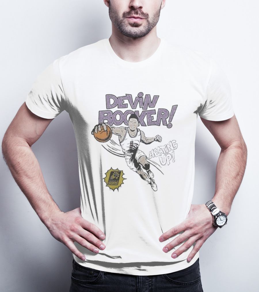 Devin Booker Phoenix Suns Dunking Up Comic T-Shirt