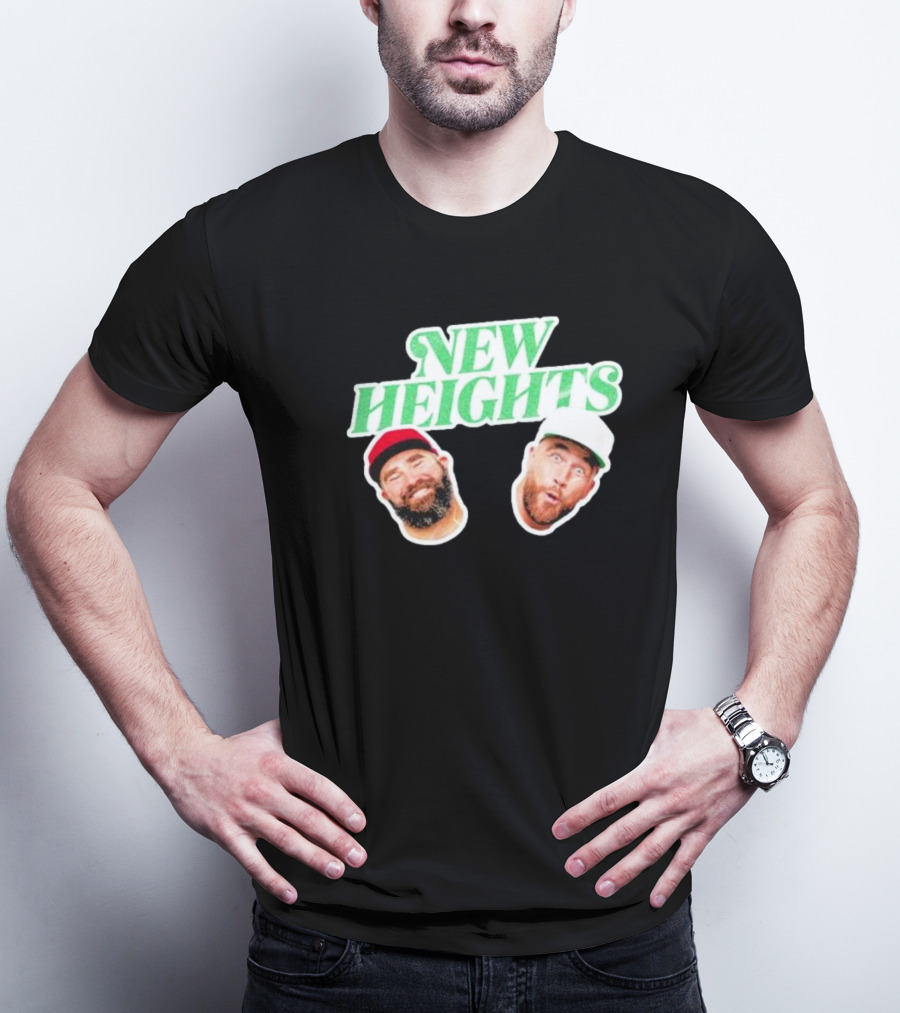 New Heights Jason And Travis Kelce Faces T-Shirt