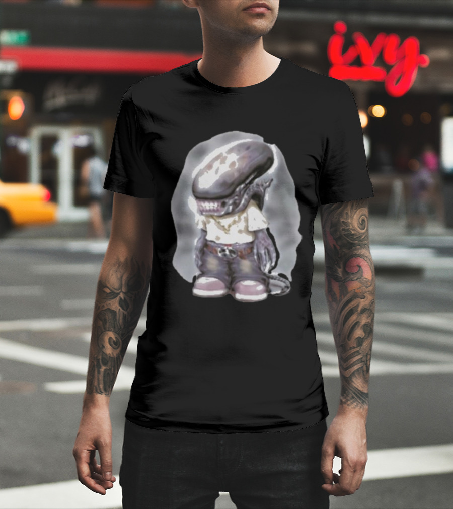 Pedro Xenomorph Alien Style Casual Outfit Character T-Shirt
