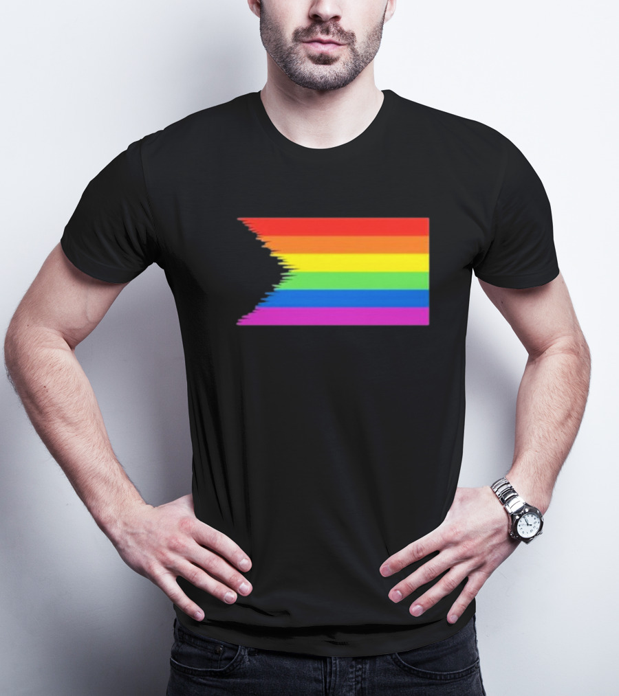 Pride Restored Flag Distorted Rainbow Bands T-Shirt