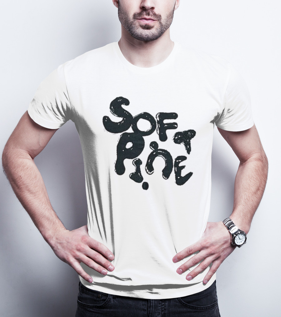 Soft Pine Logo Dark Green Text T-Shirt