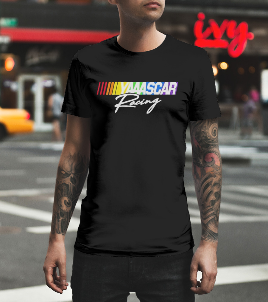 NASCAR Yaaascar Racing Checkered Flag Sports T-Shirt