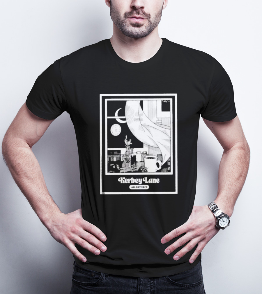 Kerbey Lane All Day Cafe Night Window Scene T-Shirt