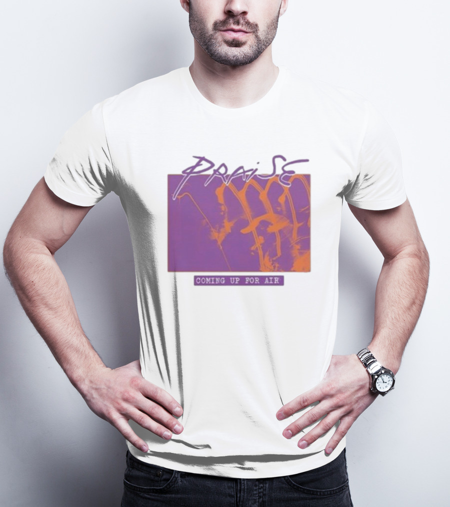 Praise Coming Up For Air Purple And Orange Abstract T-Shirt