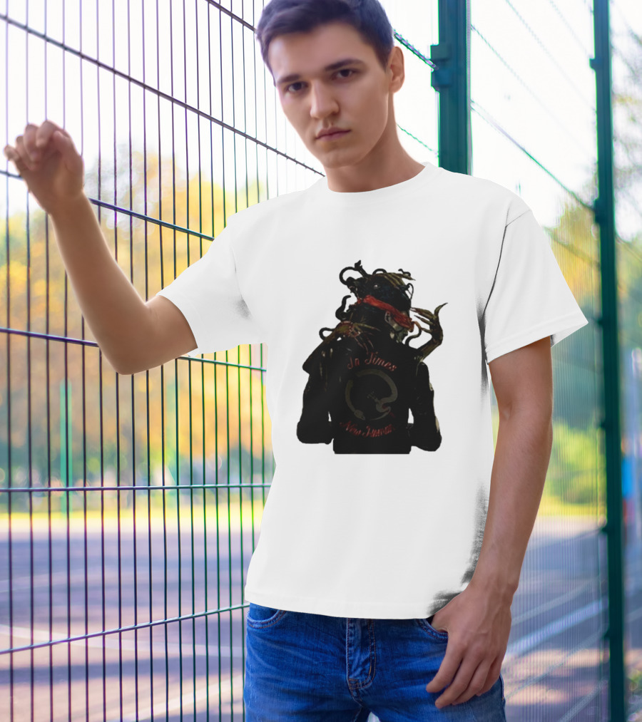 QOTSA In Times New Roman Blindfolded Figure With Entangled Hands T-Shirt