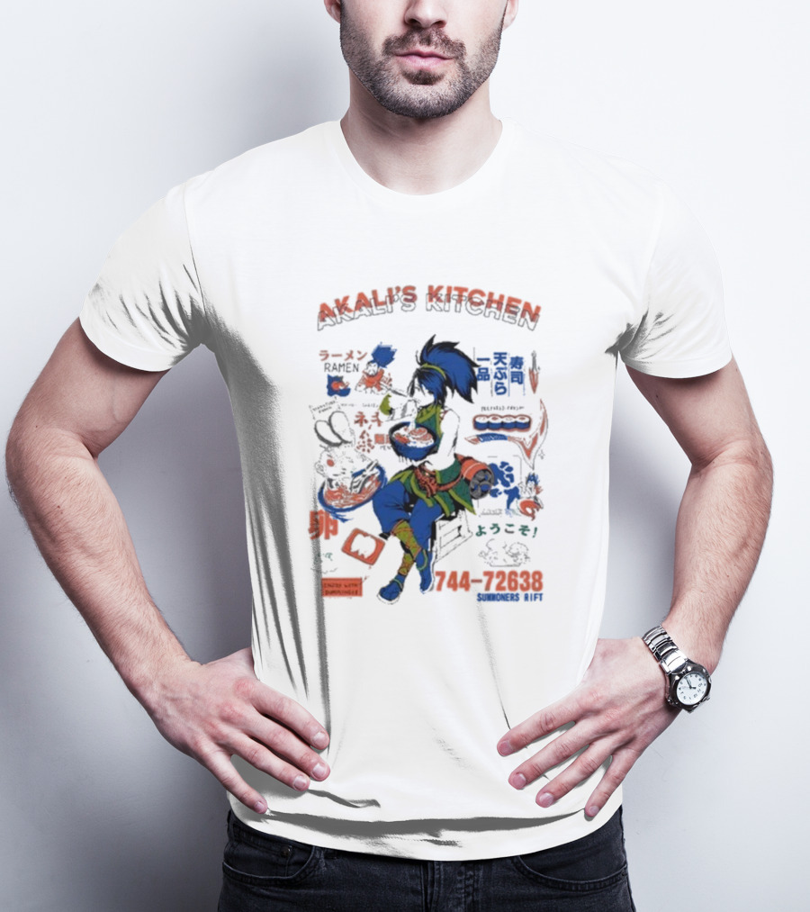 Akali's Kitchen Ramen Bowl Neon Art 744-72638 Summoner's Rift T-Shirt