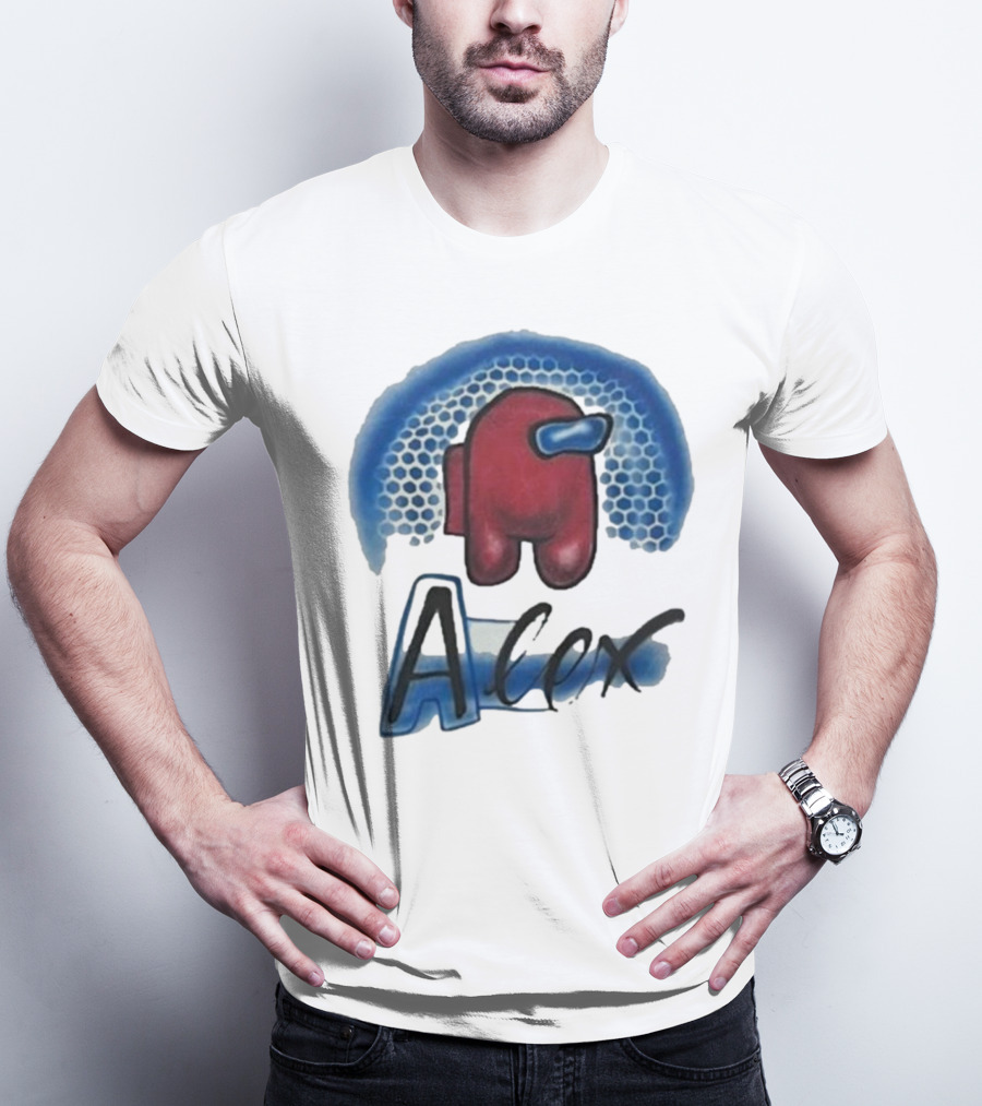 Alex Among Us Red Blue Honeycomb T-Shirt