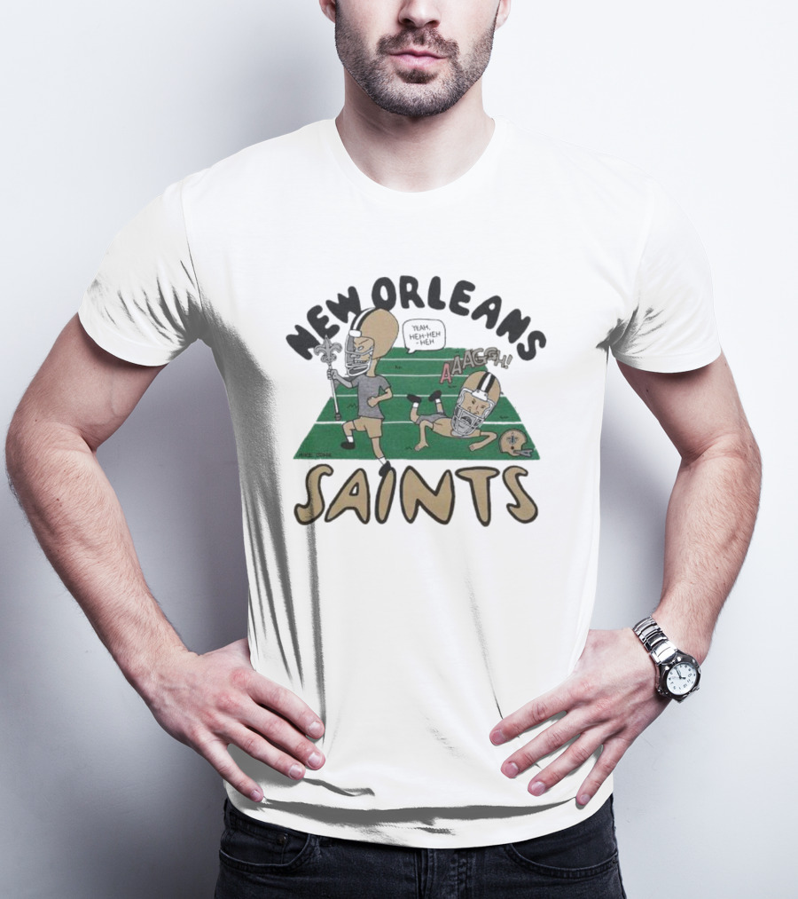 New Orleans Saints Beavis And Butt-Head Football Antics Yeah T-Shirt