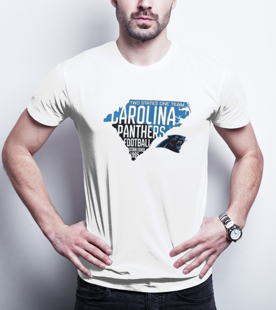 Carolina Panthers Two States One Team Football Established 1995 T-Shirt