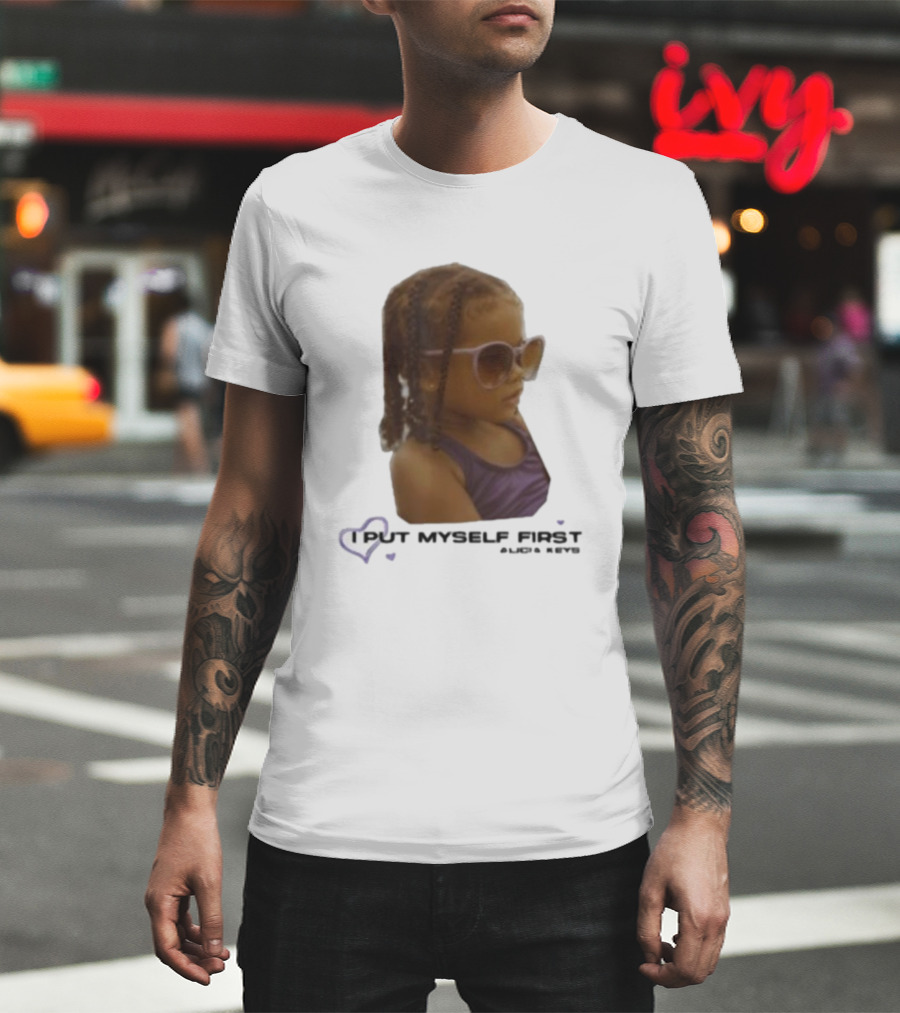 I PUT MYSELF FIRST Keys Affirmations Kid Sunglasses T-Shirt