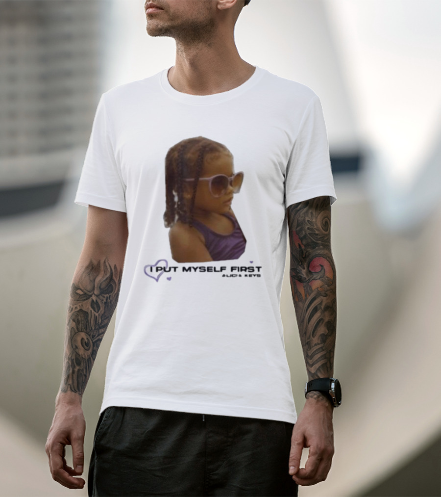 I PUT MYSELF FIRST Keys Affirmations Kid Sunglasses T-Shirt