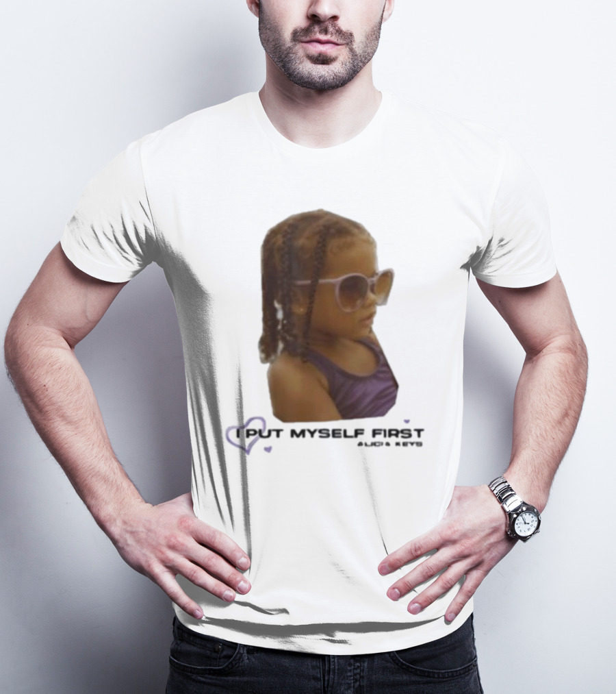I PUT MYSELF FIRST Keys Affirmations Kid Sunglasses T-Shirt