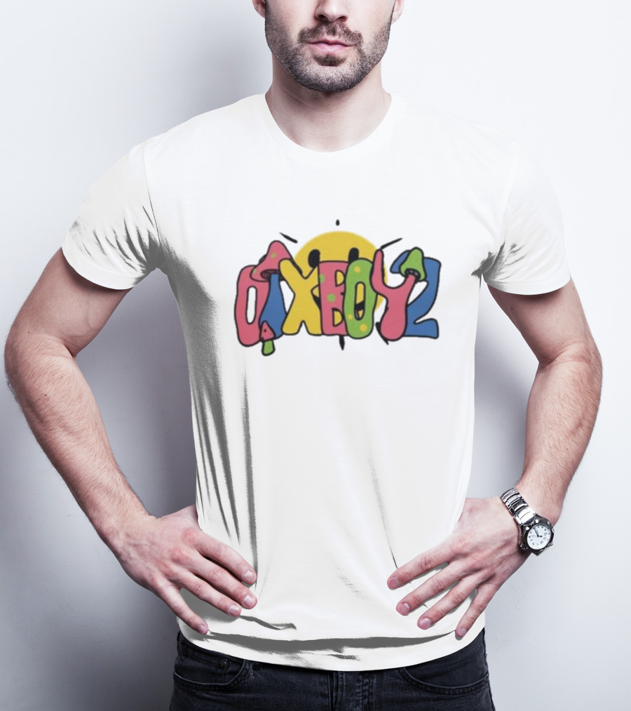 Otxboyz Microdose Smiley Face Psychedelic Bubble Letters T-Shirt