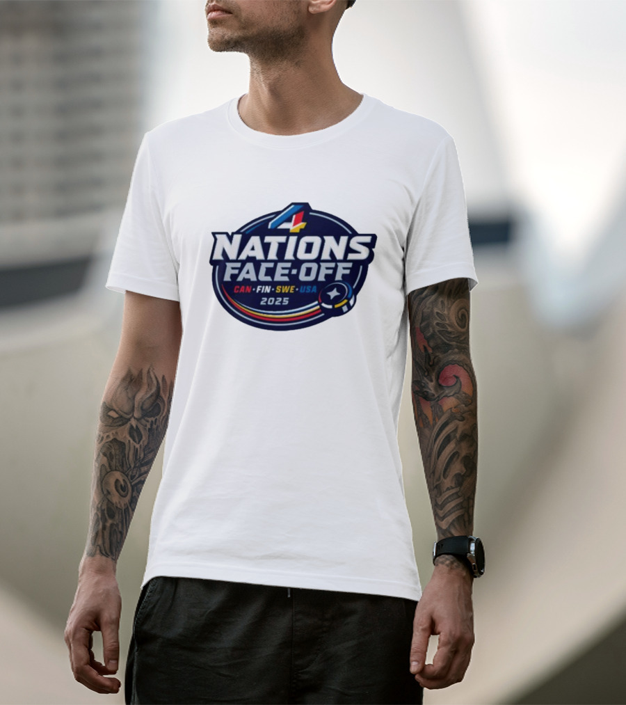 4 Nations Face-Off 2025 CAN FIN SWE USA T-Shirt