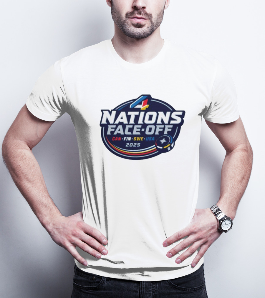 4 Nations Face-Off 2025 CAN FIN SWE USA T-Shirt