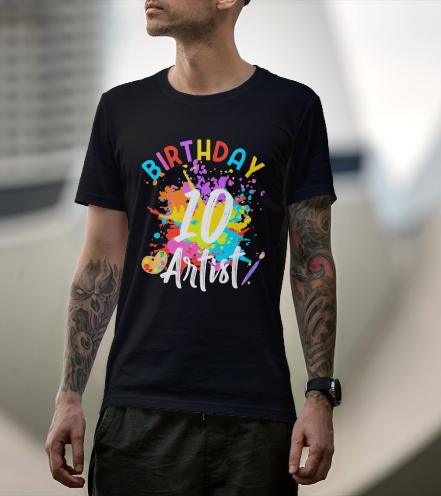 Birthday 10 Artist Painting Party T-Shirt