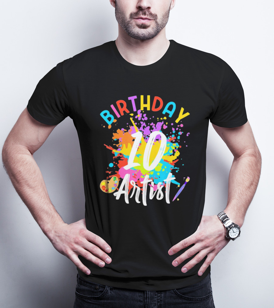 Birthday 10 Artist Painting Party T-Shirt