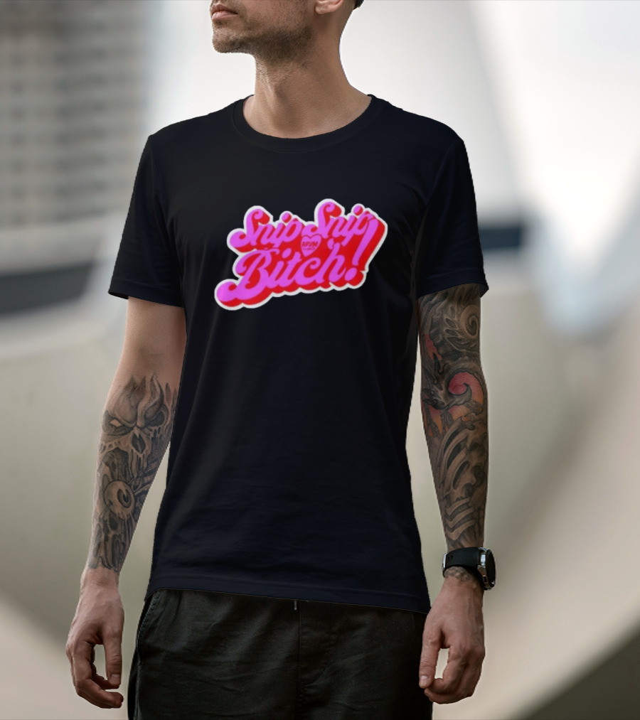 Angeria Paris Snip Snip Bitch APVM Heart Ringer T-Shirt