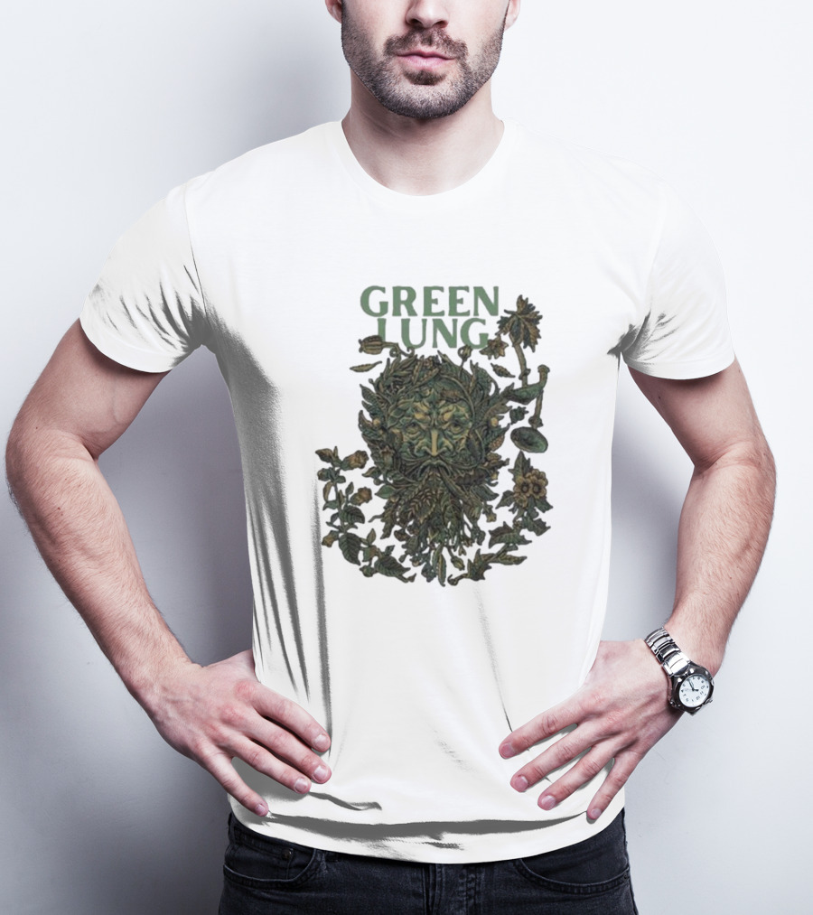Green Lung Botanical Face Design For Hellfest T-Shirt