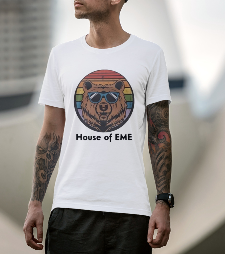 House Of EME Rainbow Bear With Sunglasses T-Shirt