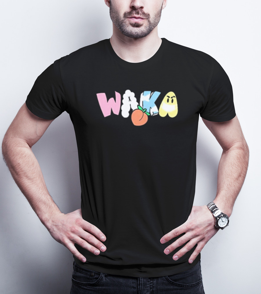 Willito Waka Kulo Y Tetas Peach Emoji Playful Text T-Shirt