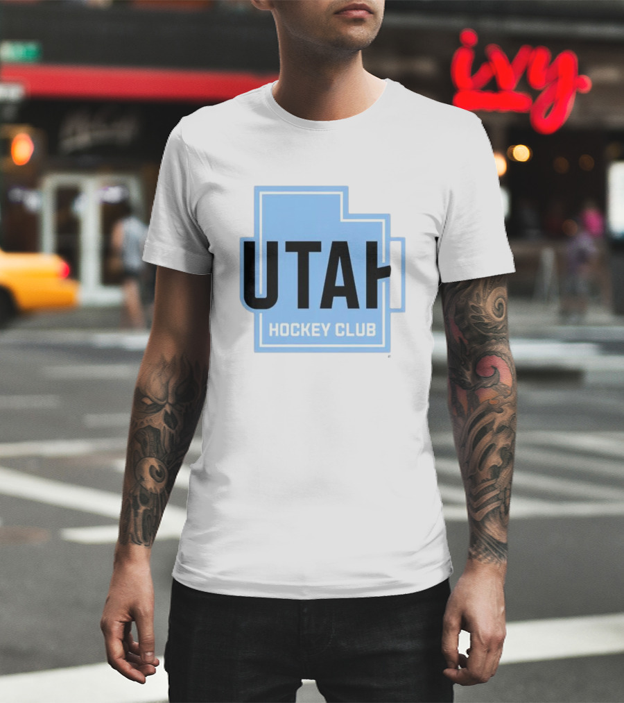 Utah Hockey Club Logo With State Outline T-Shirt