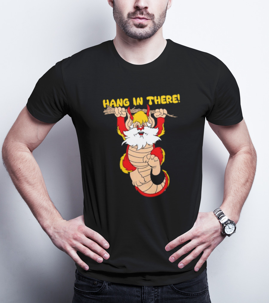 Hang In There Snarf Hanging On Tree Branch T-Shirt