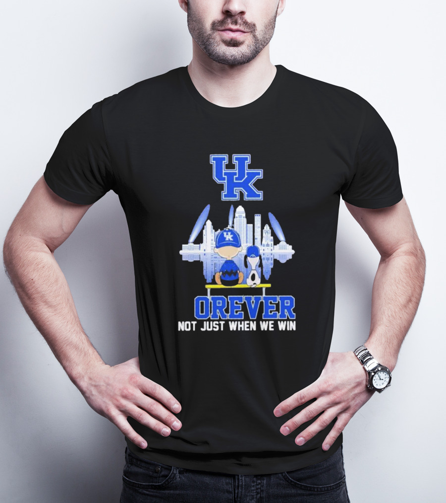 Snoopy And Charlie Brown UK Wildcats Forever Not Just When We Win T-Shirt