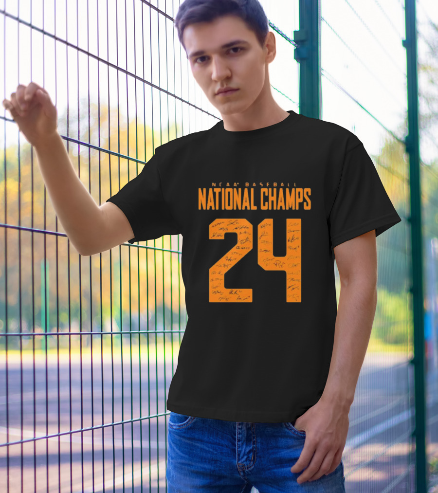 NCAA Baseball National Champs 24 Tennessee Volunteers Signature T-Shirt