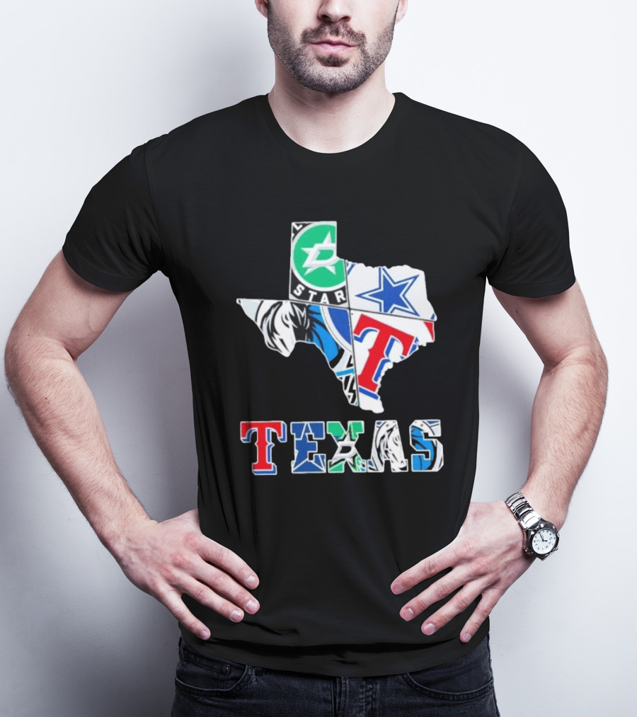 Texas Dallas Cowboys Stars Rangers Mavericks Sports Team T-Shirt