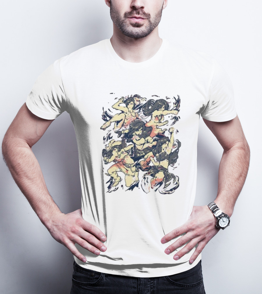 Seventh Heaven HelloWinter Dynamic Character Collage T-Shirt