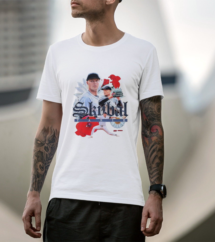 Skubal Tarik Baseball Player Floral Collage T-Shirt