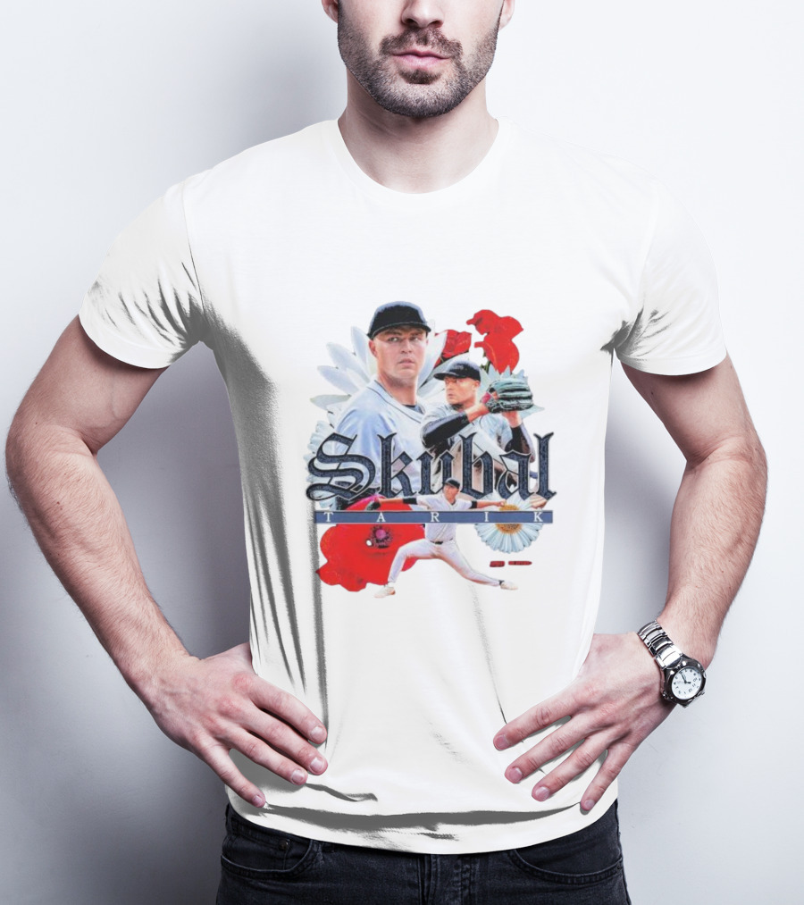 Skubal Tarik Baseball Player Floral Collage T-Shirt