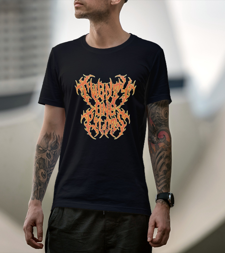 Twenty One Pilots Flame Logo Fiery Text T-Shirt