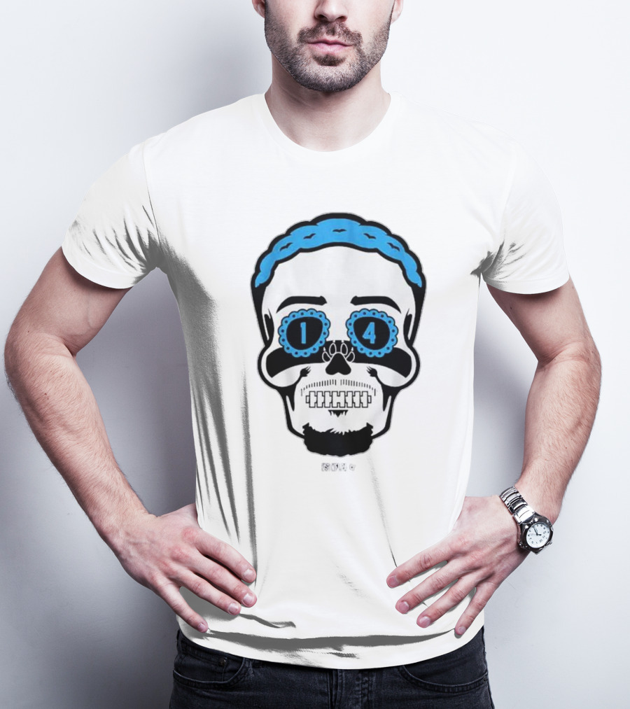 Amon-Ra St Brown Sugar Skull NFLPA 14 T-Shirt