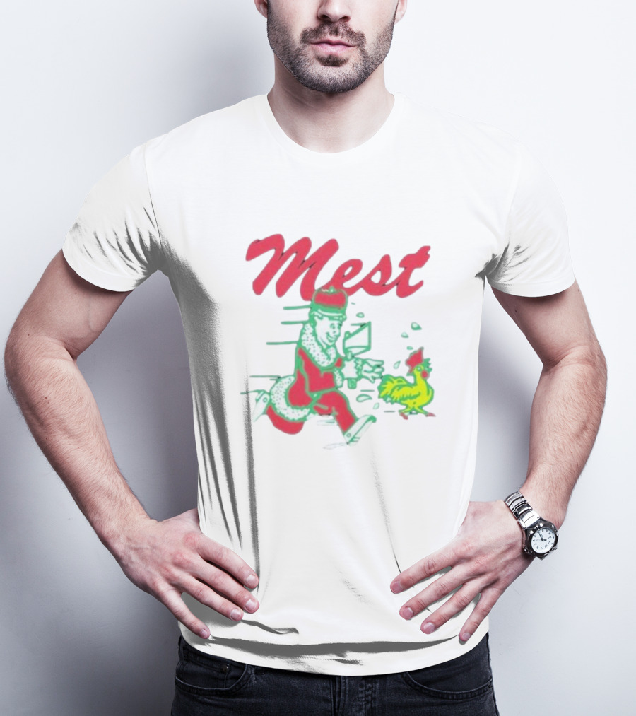 Tony Lovato X Mest The Boys Santa Running With Chicken T-Shirt