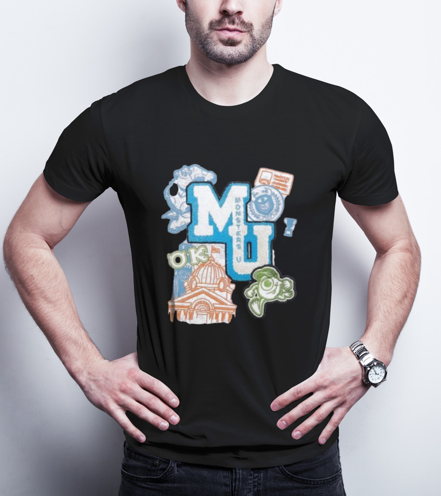 MU Monsters University Disney OK Patch T-Shirt